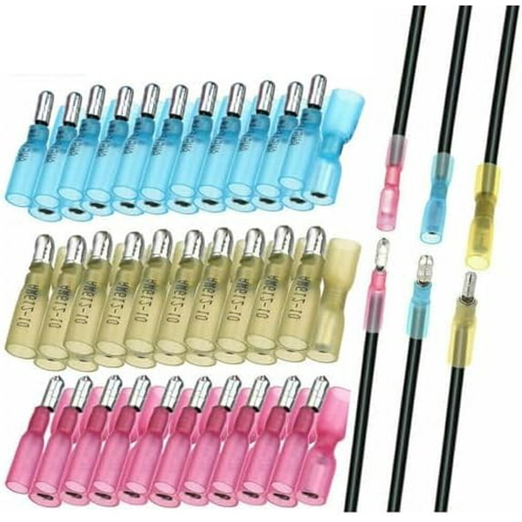 200 count Heat Shrink Connectors Kit 22-10AWG, Insulated Male & Female ...