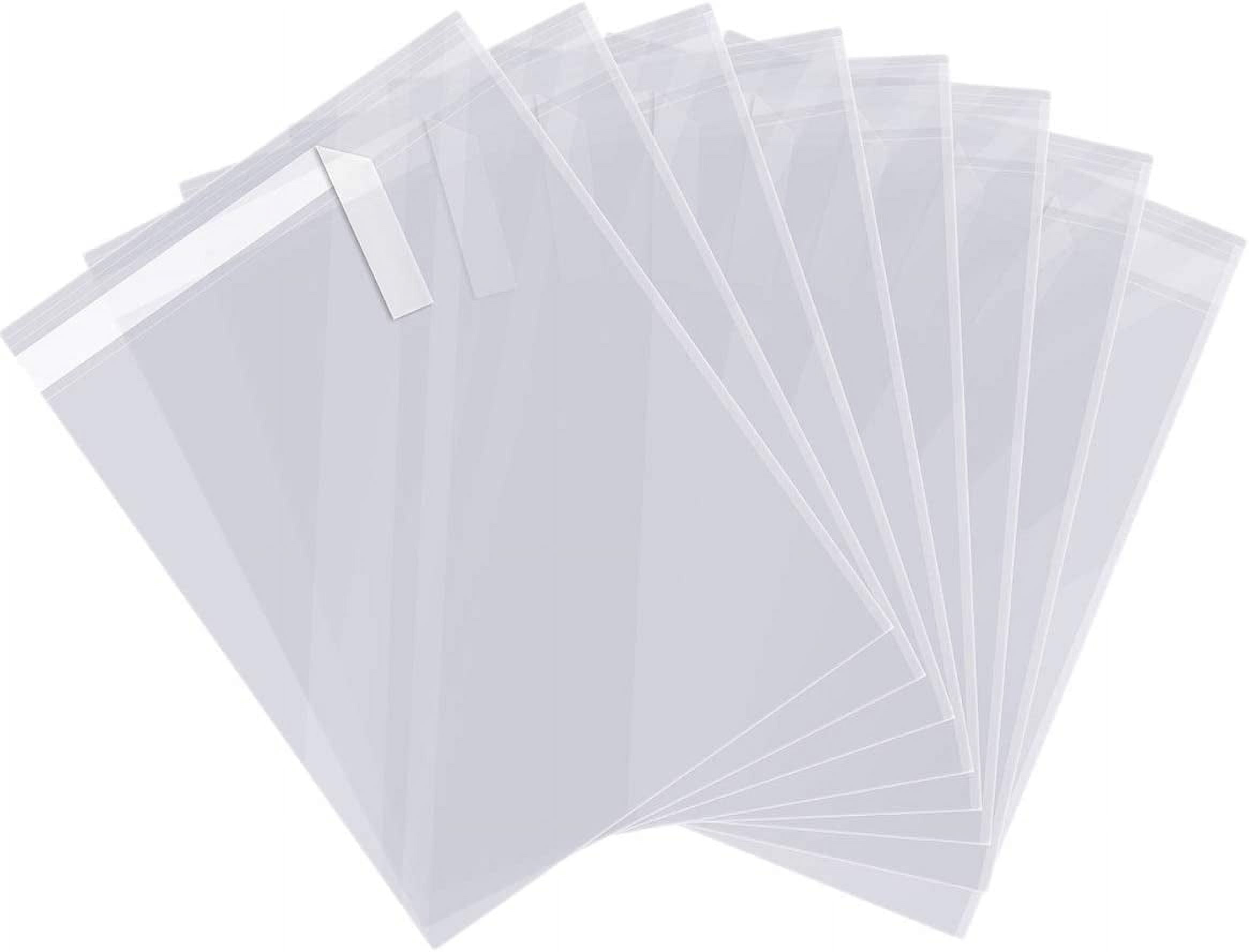 200 ct 9” X 12” Clear Cello Cellophane Bags Self Sealing and Releasable ...