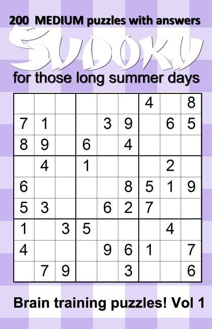 200 medium Sudoku puzzles with answers for those long summer days ...