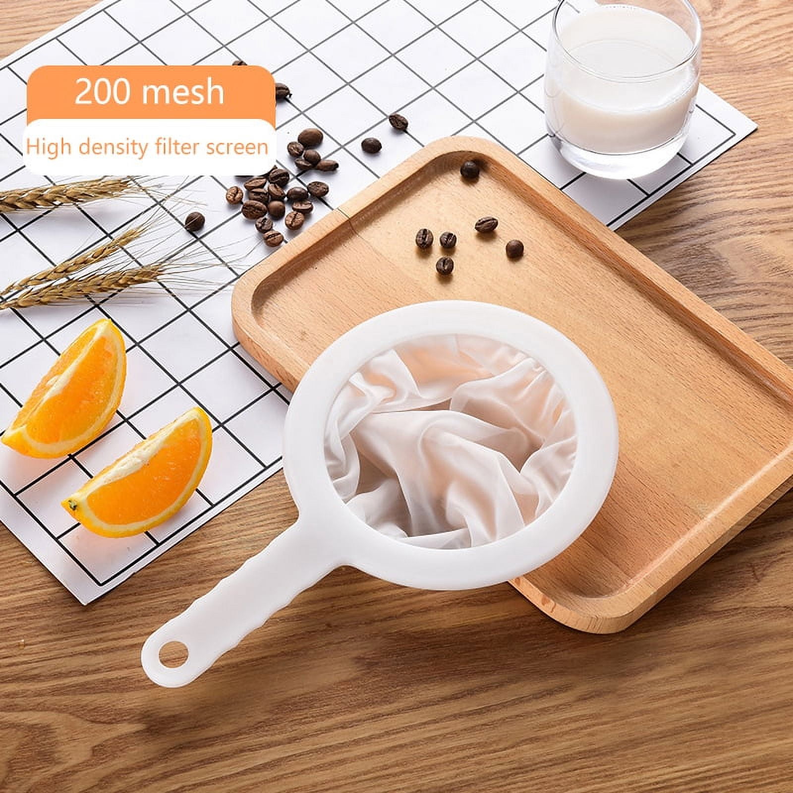 (200 mesh) Reusable Nylon Ultra Fine Filter Mesh Strainer Spoon Sieve ...