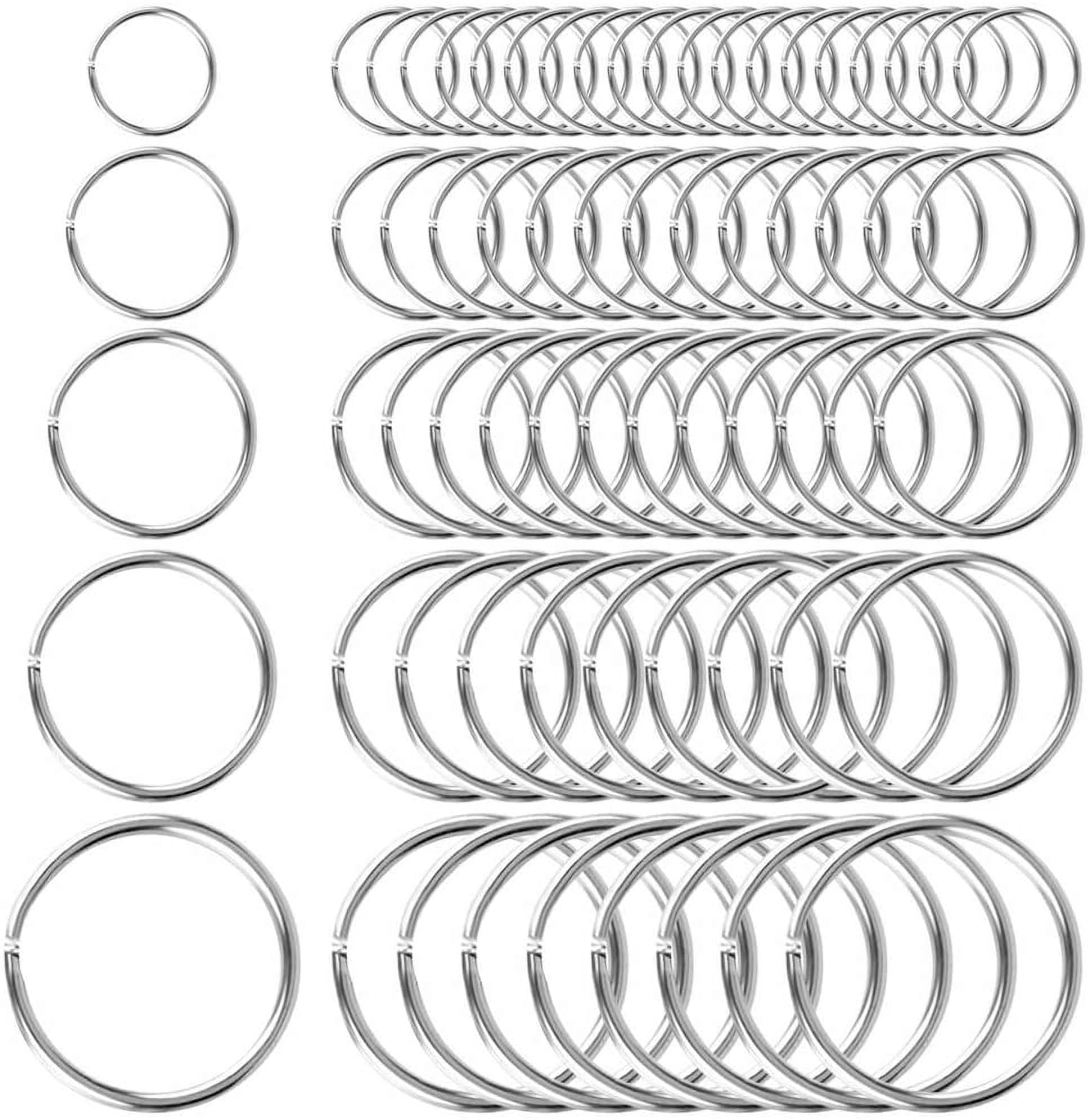 200 open key rings per pack, bulk, suitable for keychains and crafts (5 ...