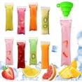 200 packs of disposable ice pops molds with funnels, for making ...