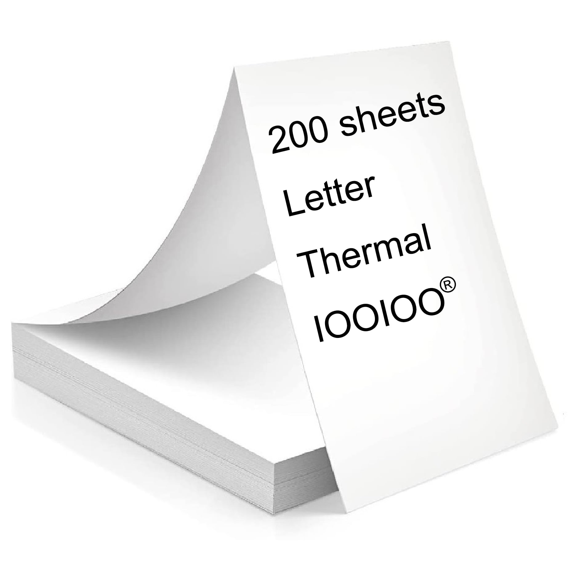 IOOIOO Peripage Thermal Paper, 200 Pages, 8.5x11, BPA Free, Receipt ...