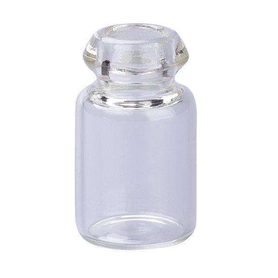 200 pc Glass Bottles without Stopper Bead Containers Clear 1.2x2.1cmDIY ...