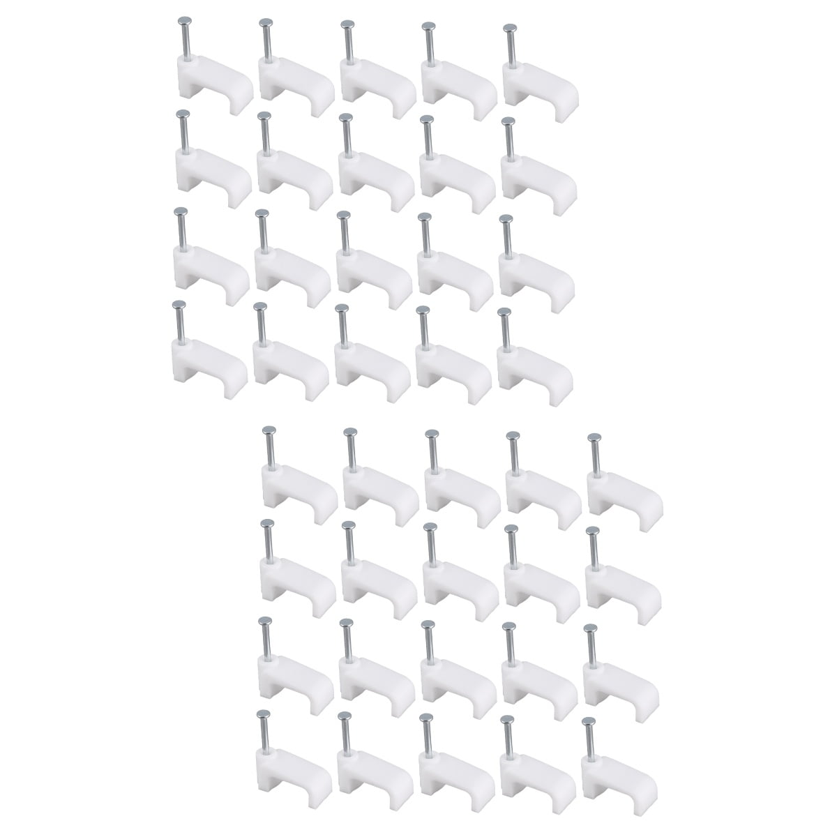 200 pcs 16mm Plastic Cable Clip Wire Cord Fastener Telephone Line Tie ...