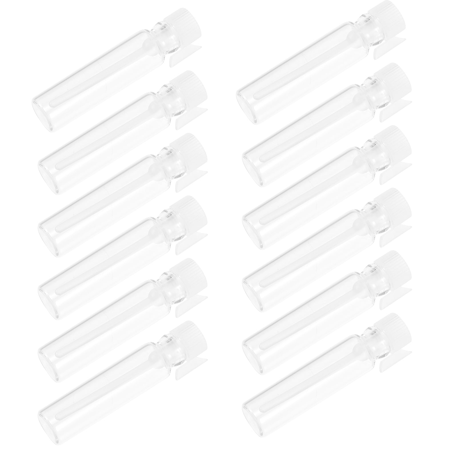 200 pcs 1ml Clear Glass Bottles Empty Refillable Glass Sample Vials ...