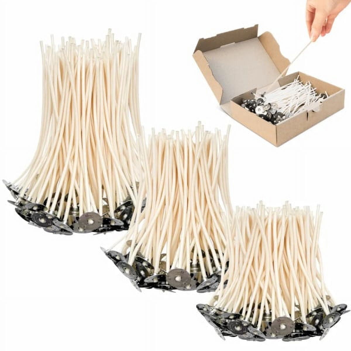200 pcs. Candle wicks 20cm with metal base DIY wicks for candles COTTON ...