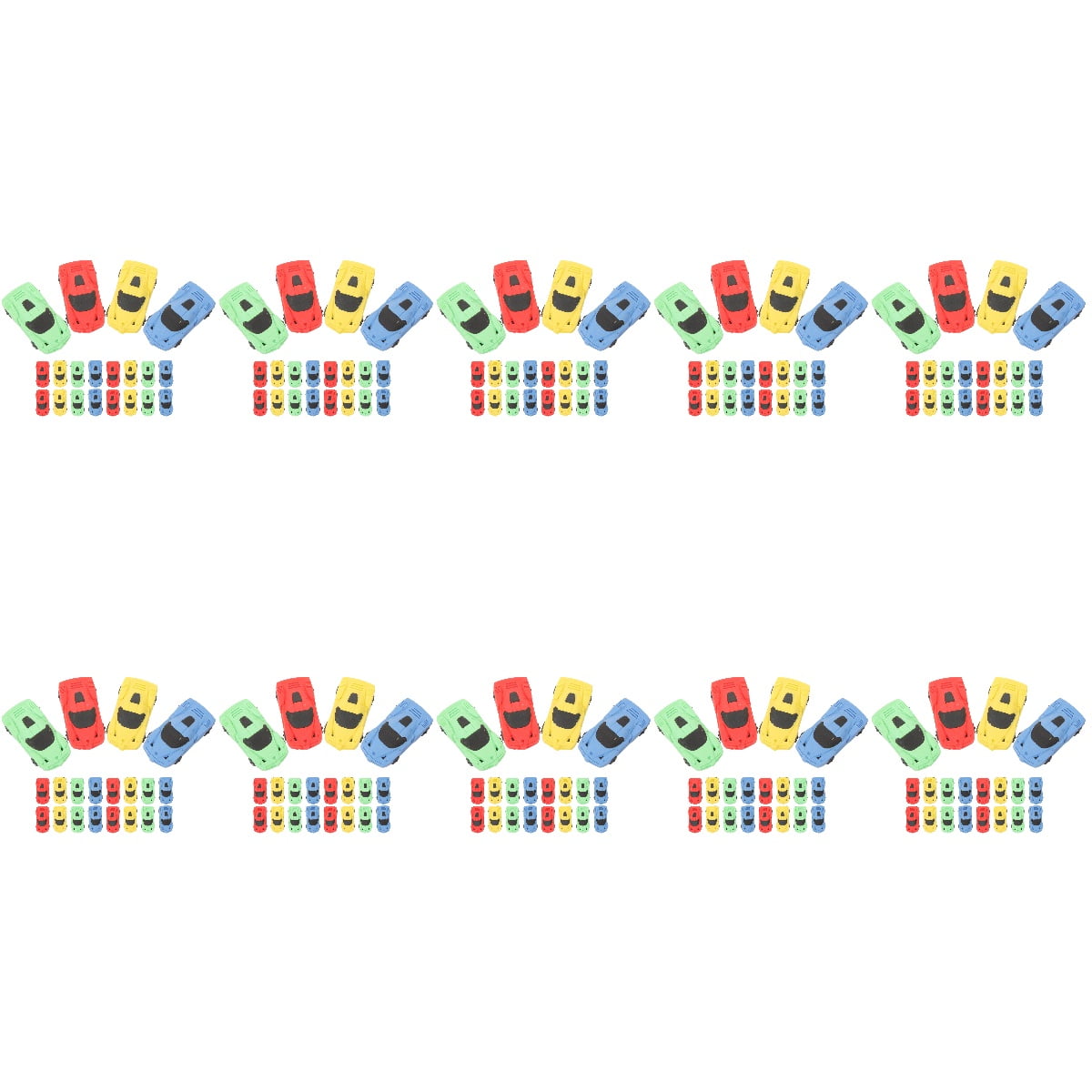 200 pcs Cartoon Eraser Creative Racing Car Shape Rubber Erasers Student ...