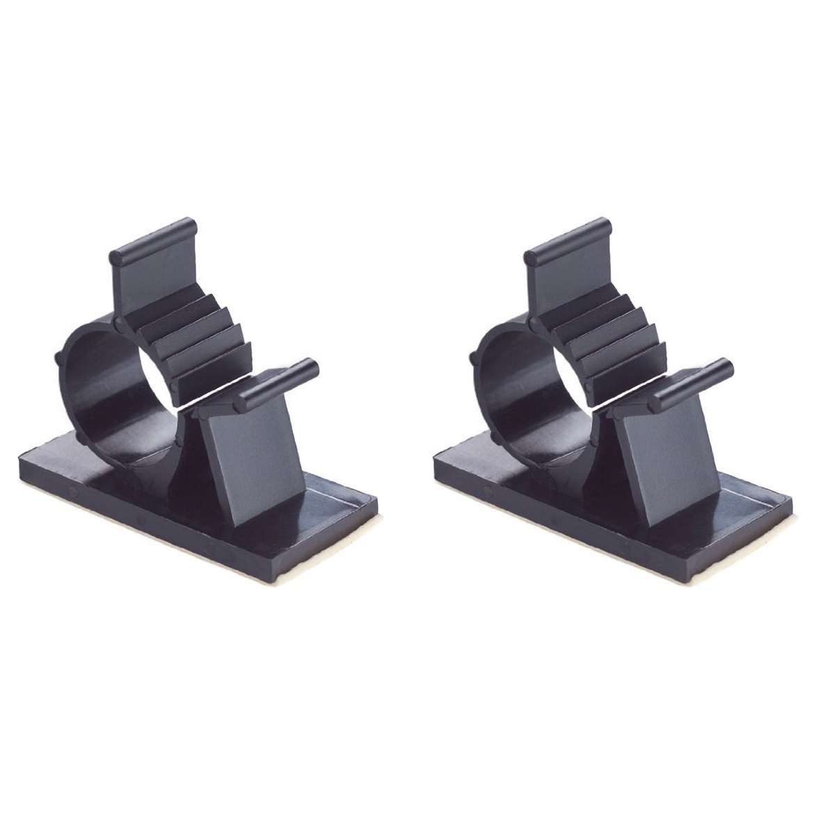 200 pcs Plastic Clips Black Adhesive Backed Wire Adjustable Cable Clips ...