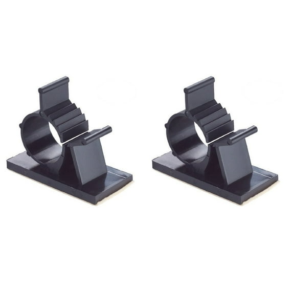 200 pcs Plastic Clips Black Adhesive Backed Wire Adjustable Cable Clips ...