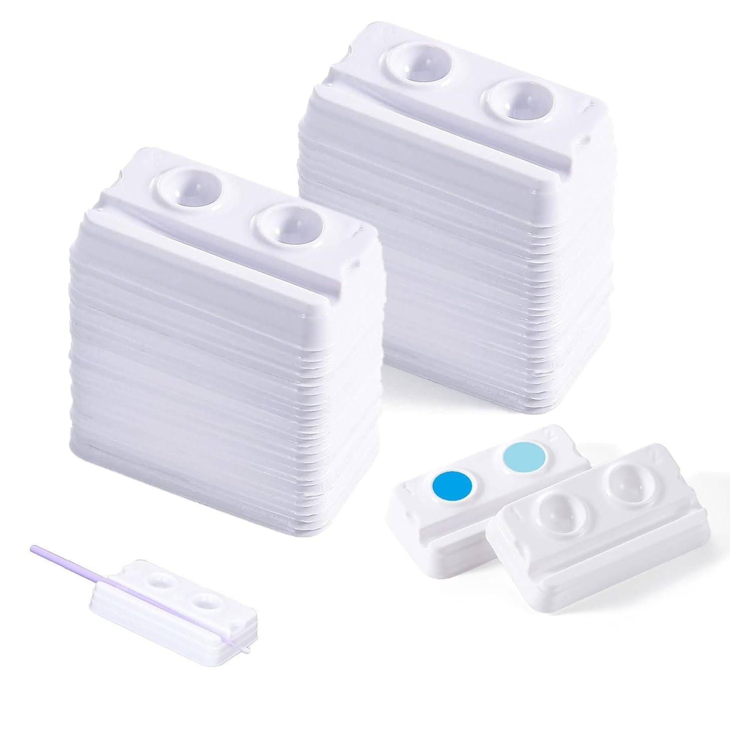 200/pk Dental Disposable 2 Hole Mixing Wells Mini Mixing Trays for ...