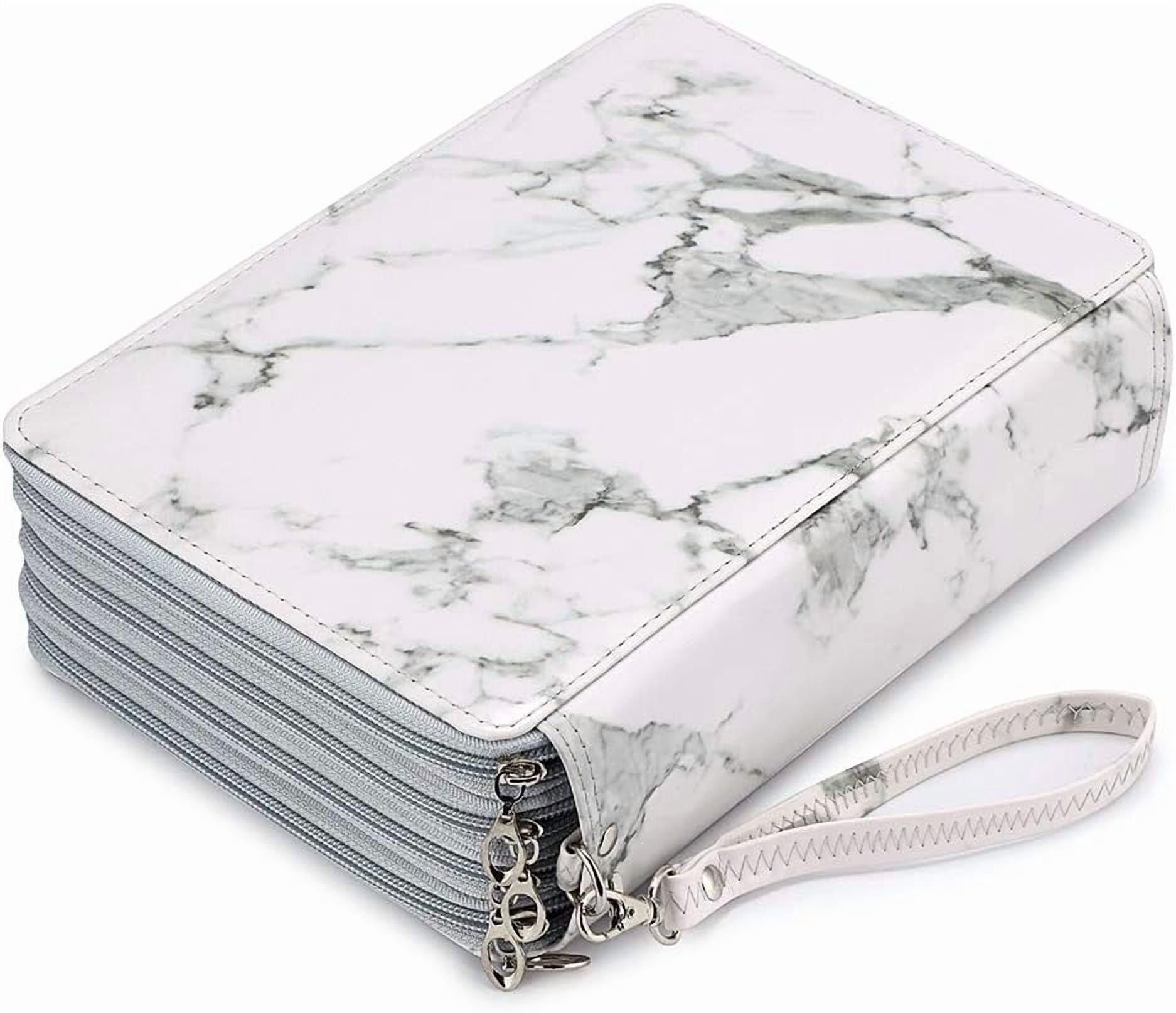 200-slot Colored Pencil Organizer - Luxury PU Leather Pencil Case ...