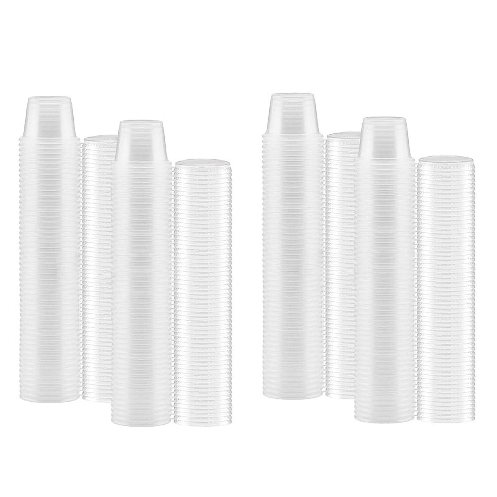 200 x 1Oz Round Food Container Pots with Lids,Hinged Sauce Pots ...