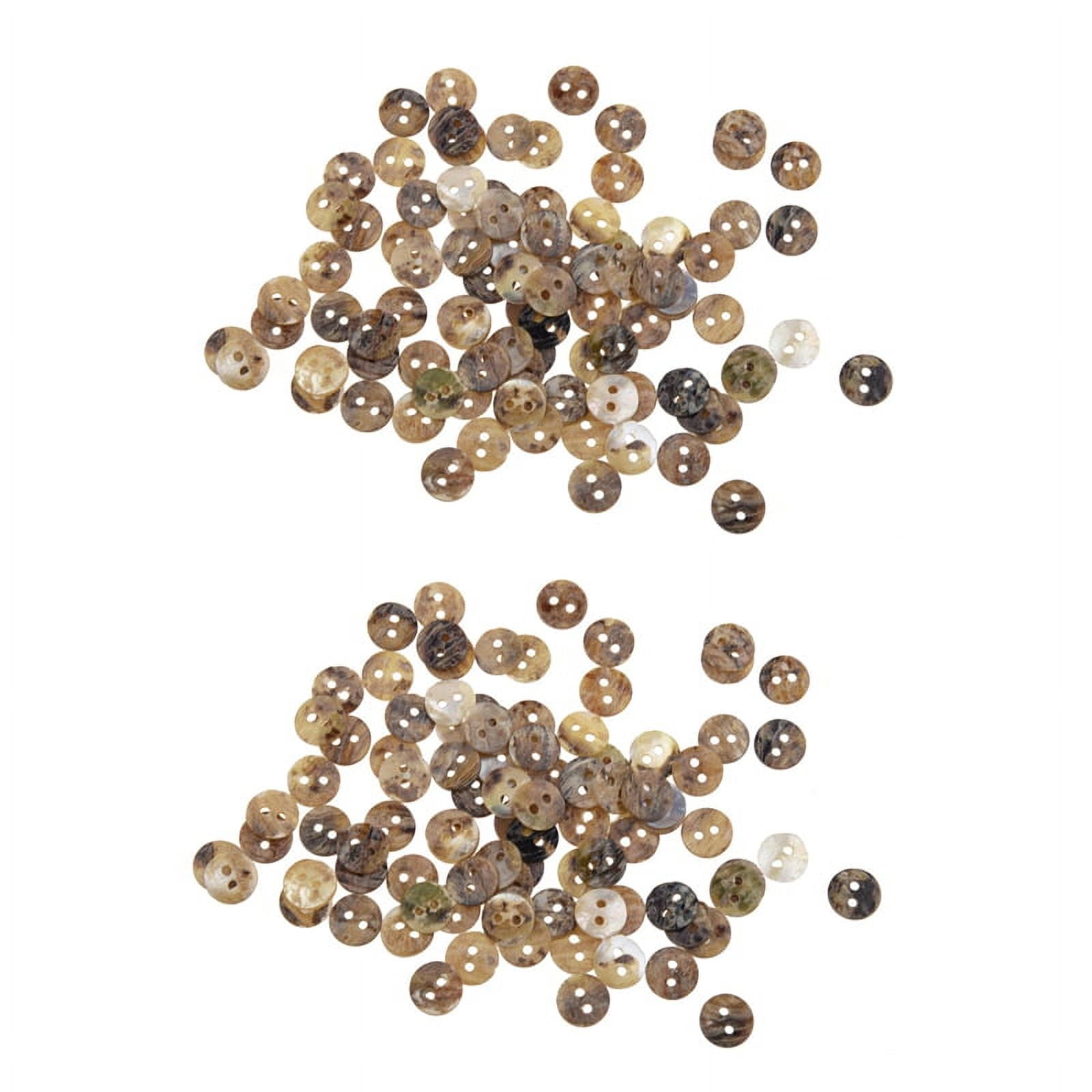 200 x 8 mm Pearl Buttons Mother of Pearl Shell Round Heads - Walmart.com