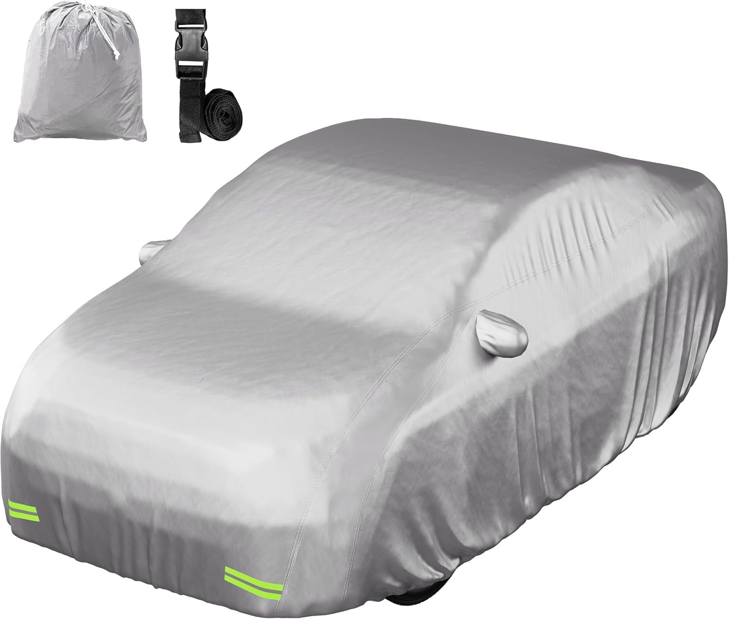 200"x75"x60" Large Car Cover for Sedan | 190T Polyester Soft Outdoor ...