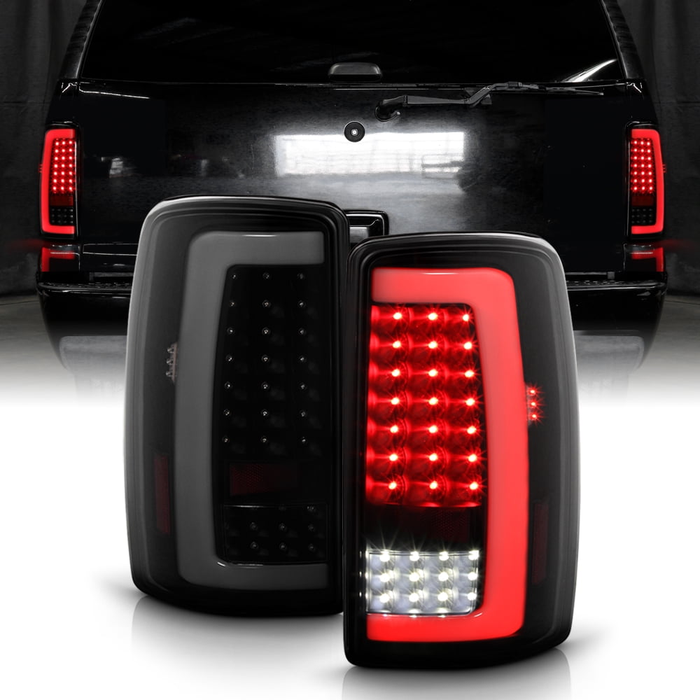 2000-2006 Chevy Suburban Tahoe GMC Yukon Black Smoke LED Tube Tail ...