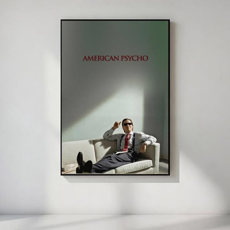 2000 American Psycho Movie Poster Christian Bale Patrick Bateman ...