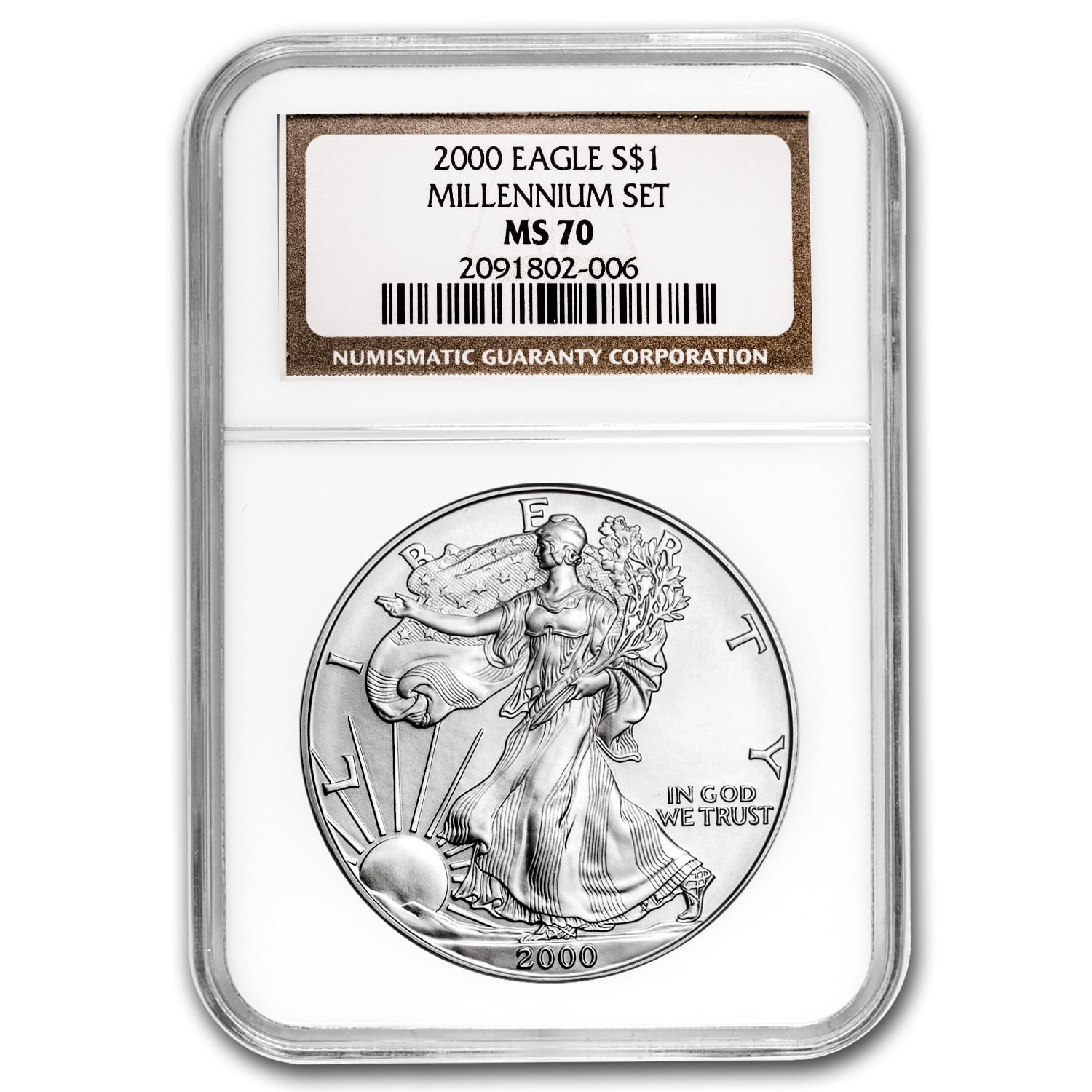 2000 American Silver Eagle MS-70 NGC (Millennium Set) - Walmart.com