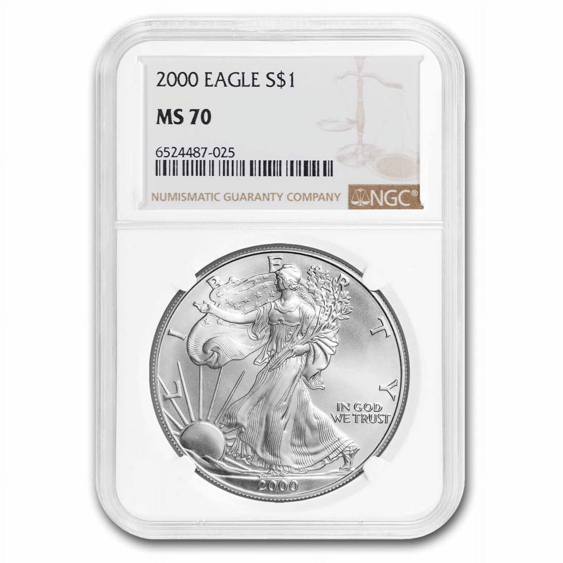 2000 American Silver Eagle MS-70 NGC - Walmart.com
