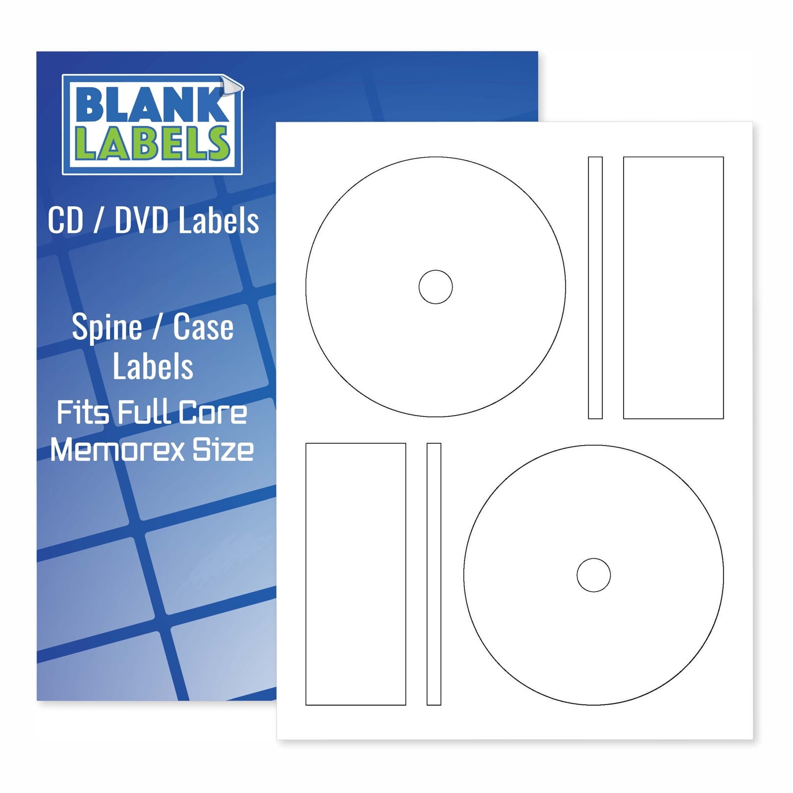 2000 CD / DVD Laser and Ink Jet Labels - Full Face Memorex Size! 1000 ...