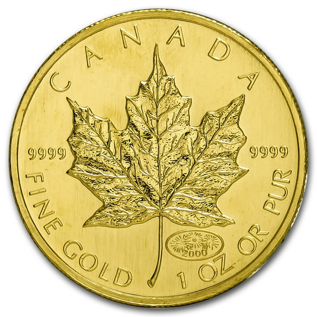 2000 Canada 1 oz Gold Maple Leaf Fireworks Privy BU - Walmart.com