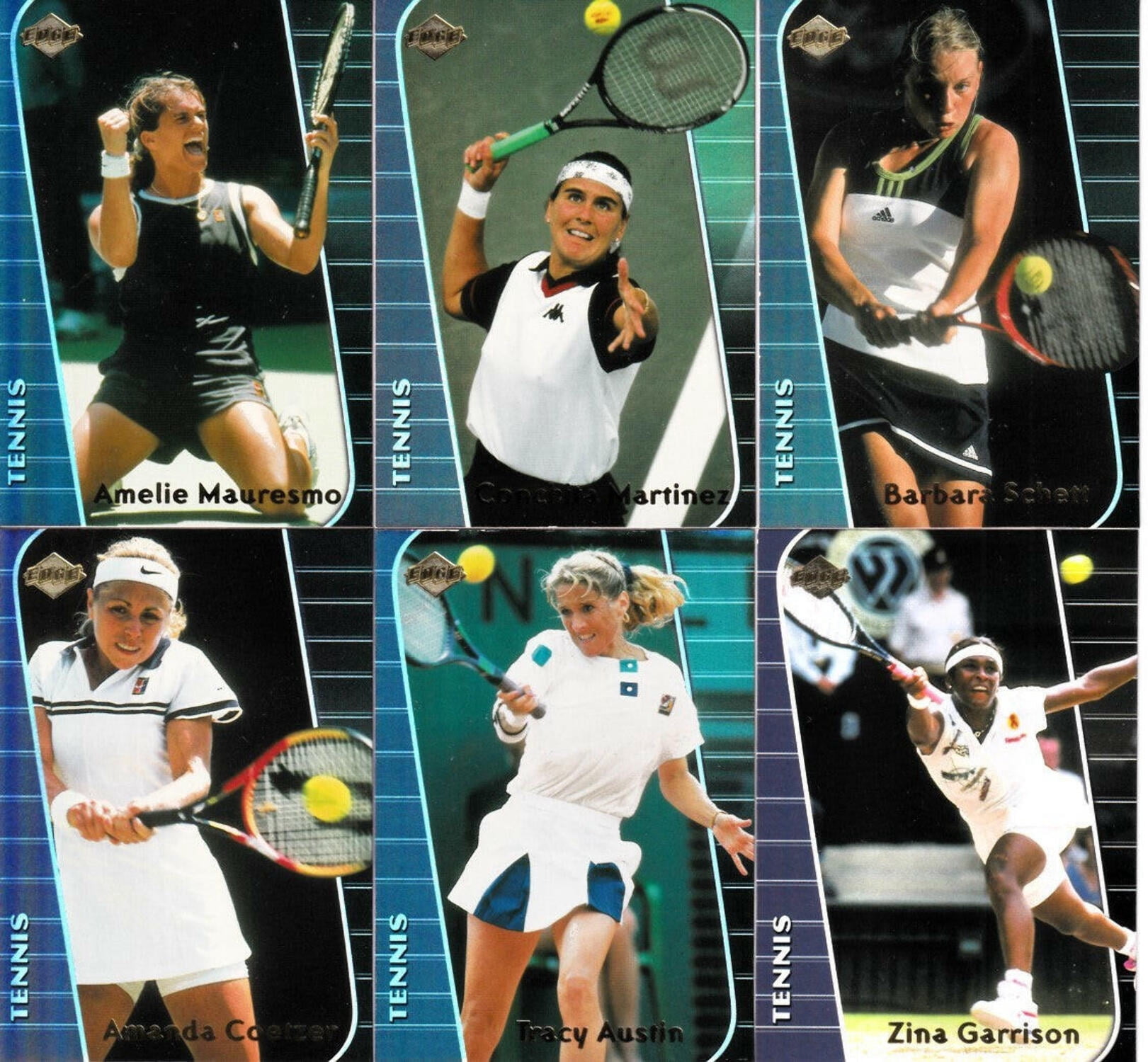 2000 Collectors Edge tennis 6 card set Tracy Austin Amanda Coetzer ...
