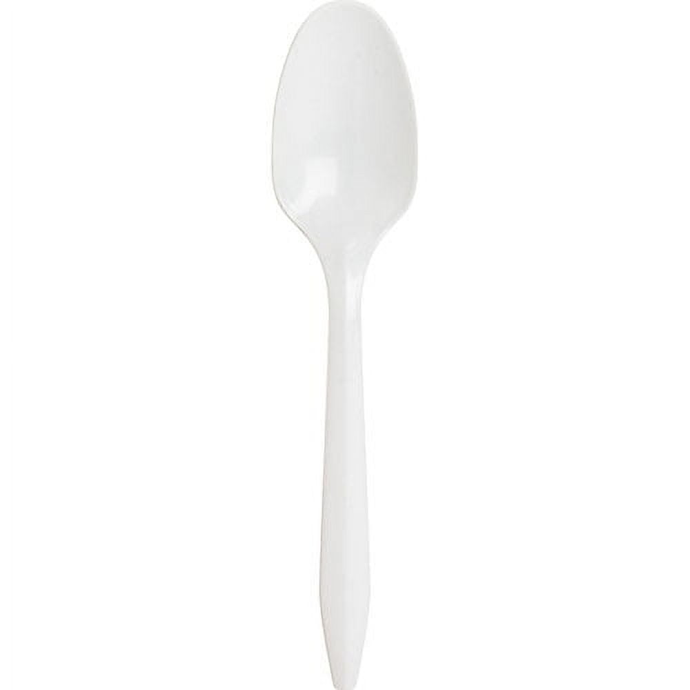 2000 Count White Plastic Spoons, Medium Weight Spoons Bulk Pack for ...