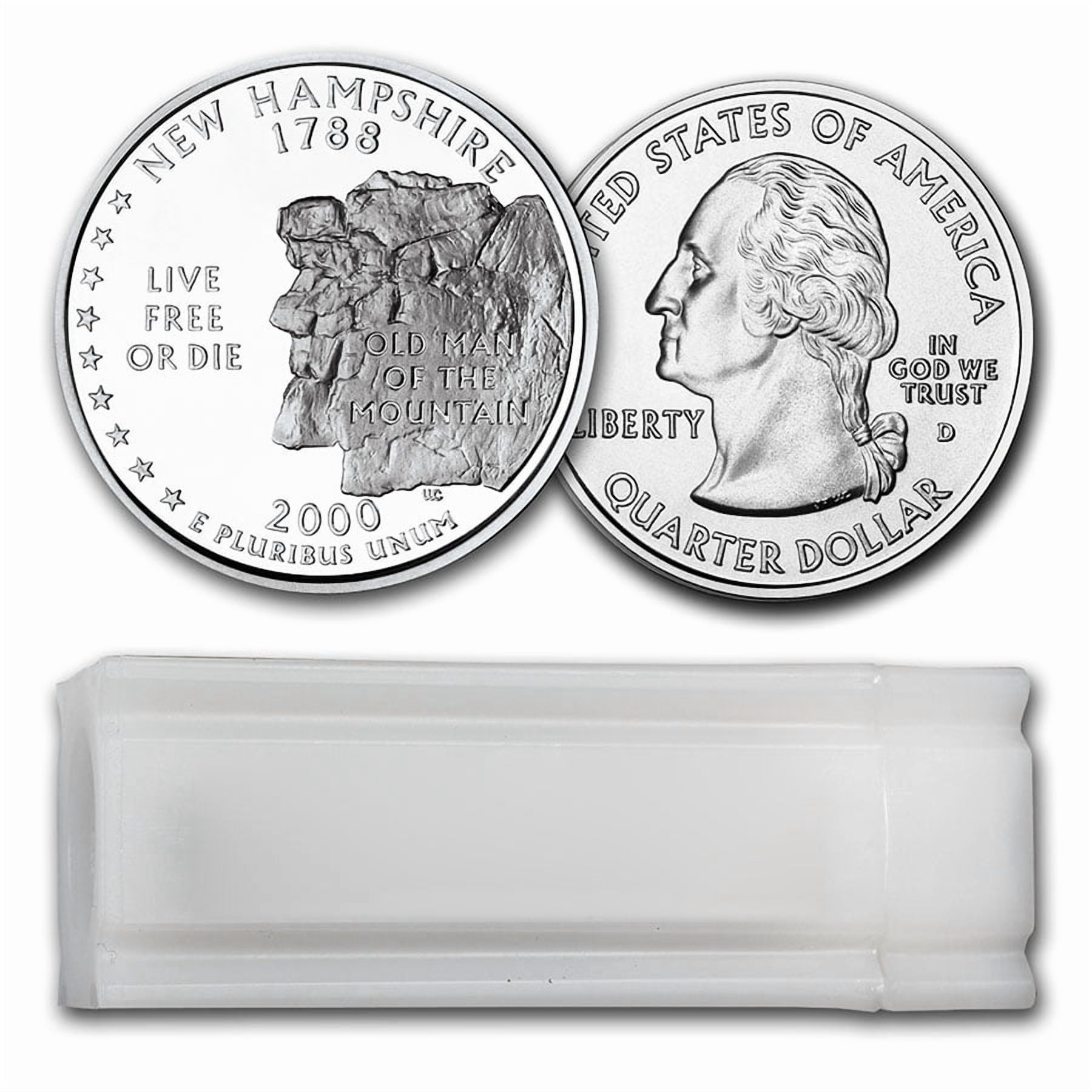2000-D New Hampshire Statehood Quarter 40-Coin Roll BU - Walmart.com