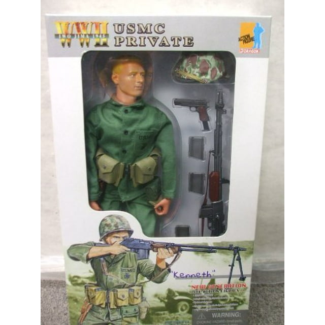 2000 Dragon Models WWII Iwo Jima 1945 USMC Private Kenneth 12" Action ...