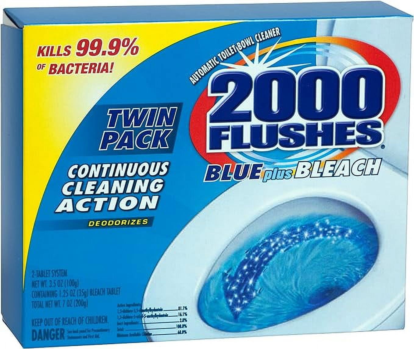 2000 Flushes Blue Plus Bleach Automatic Toilet Bowl Cleaner, 3.5 OZ ...
