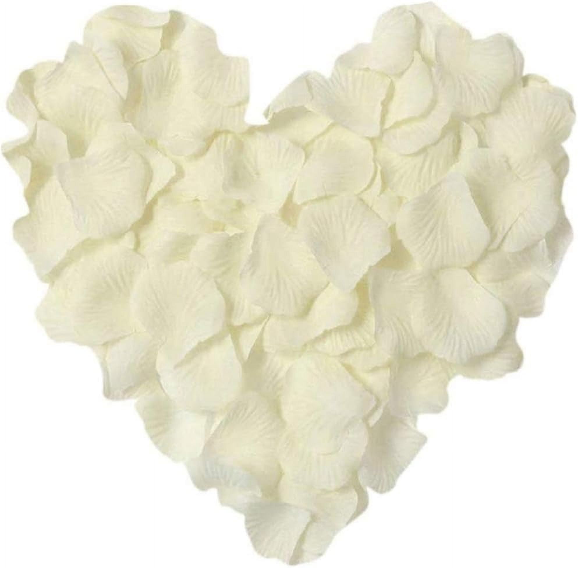 2000 Ivory White Silk Rose Petals - Perfect for Weddings, Propose ...