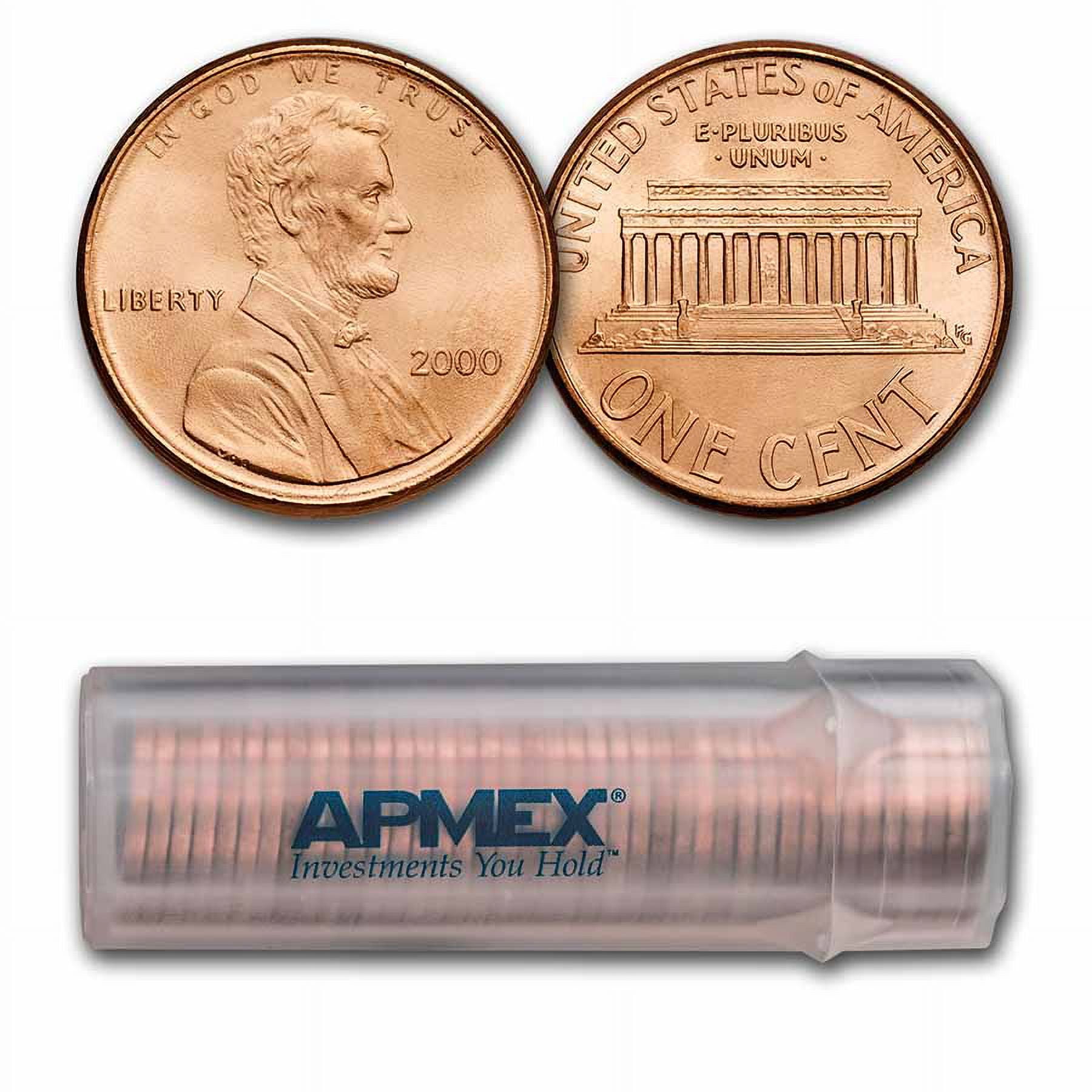 2000 Lincoln Cent 50-Coin Roll BU - Walmart.com