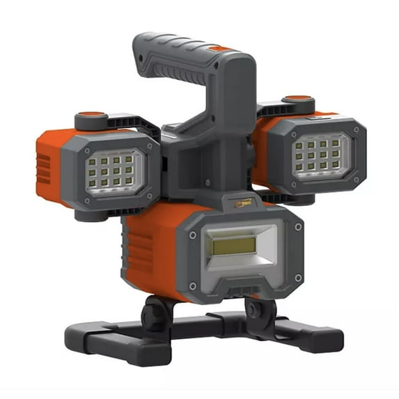 2000 Lumens Rechargeable LED Work Light and Spotlight, 4 Adjustable ...