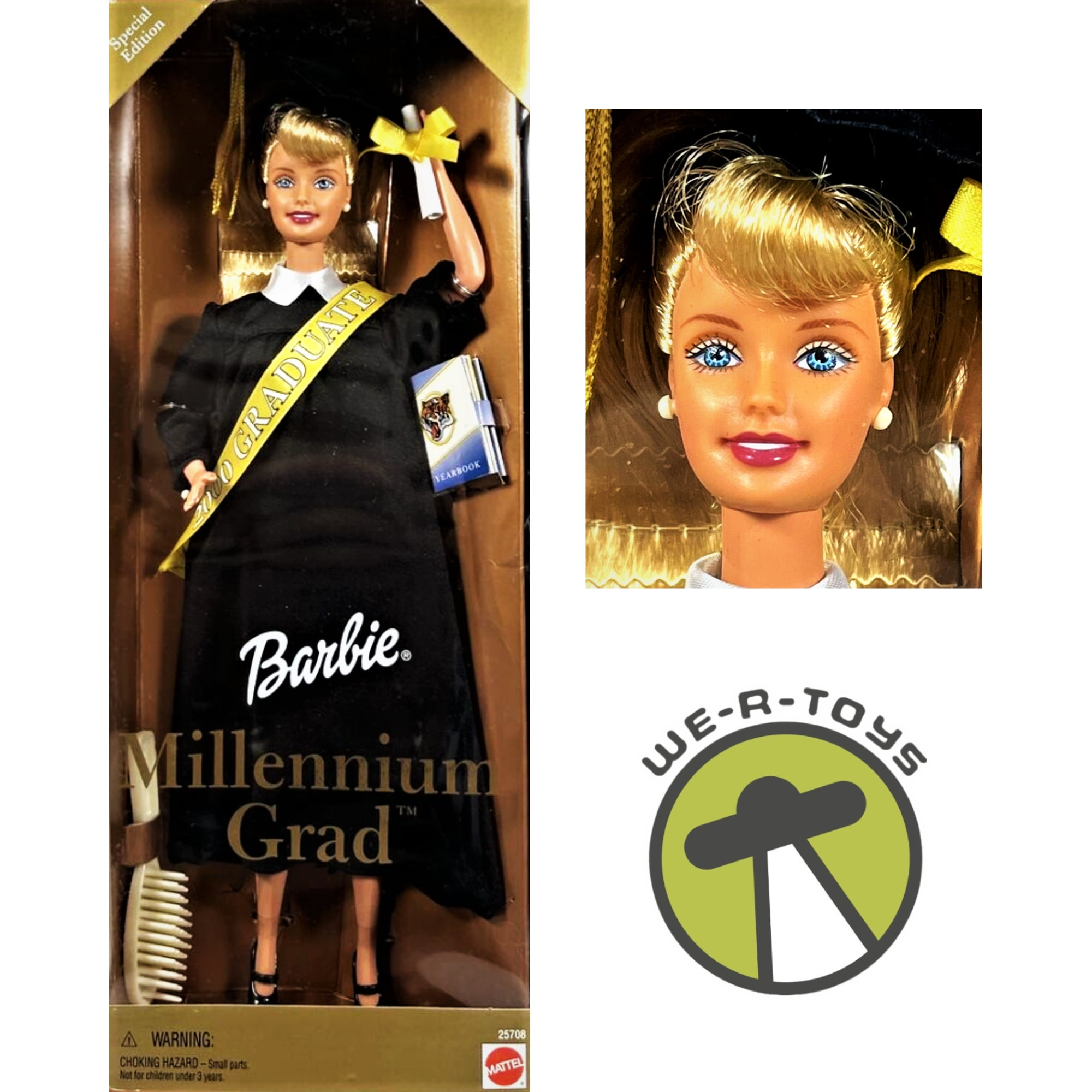 Millennium Grad Barbie Doll Black Cap & Gown Special Edition 2000 ...