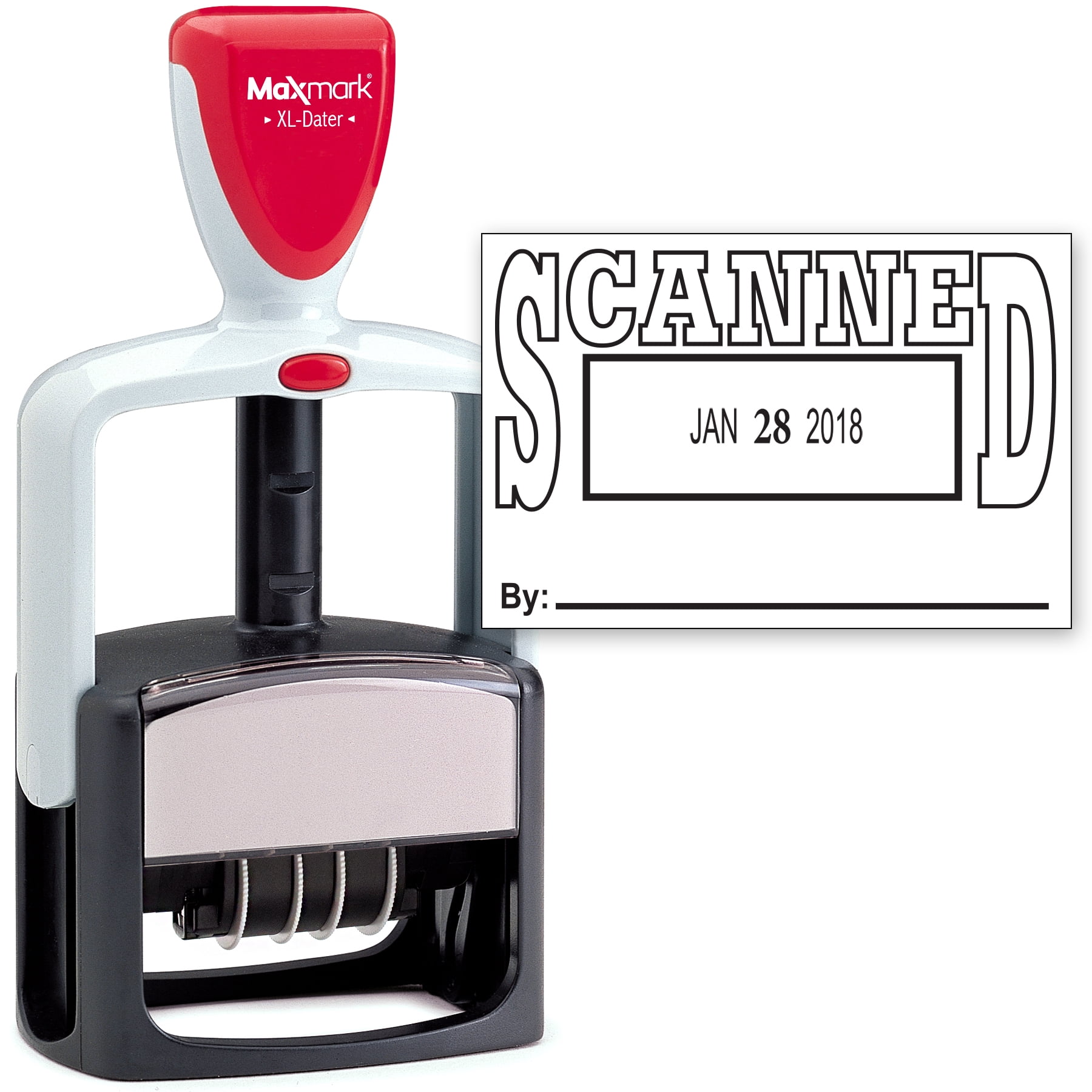 2000 PLUS Heavy Duty Style 2-Color Date Stamp with SCANNED self inking ...