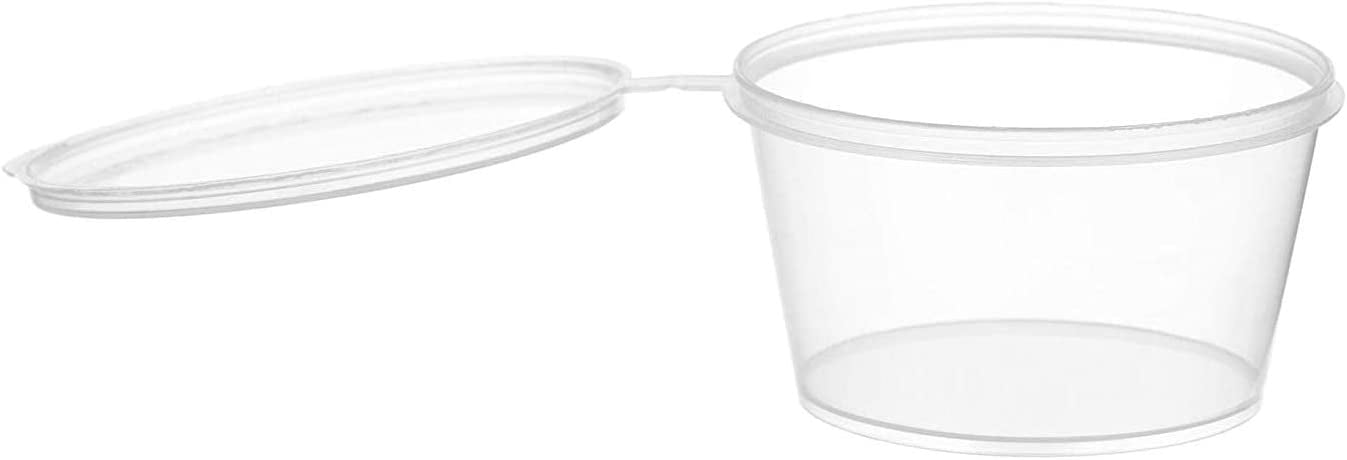 EcoQuality 2000 Pack 2 Oz Plastic Condiment Containers with Lids ...