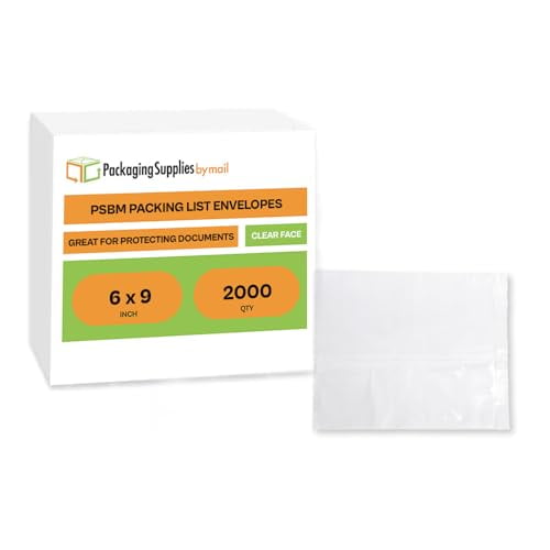 2000 Pack 6 x 9 Inches Clear Shipping Label Sleeves, Clear Shipping ...
