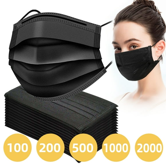 All Black Disposable Mask