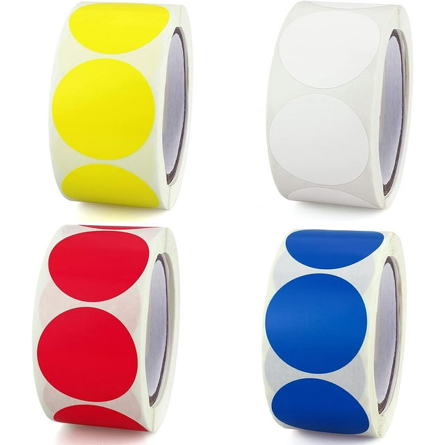 2000 Pcs 1" Round Color Coding Circle Dot Labels Stickers Garage Sale ...