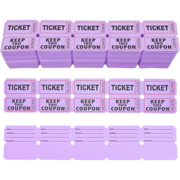 2000 Pcs 1000 Pairs Raffle Tickets, 50/50 Double Raffle Tickets, 250 ...