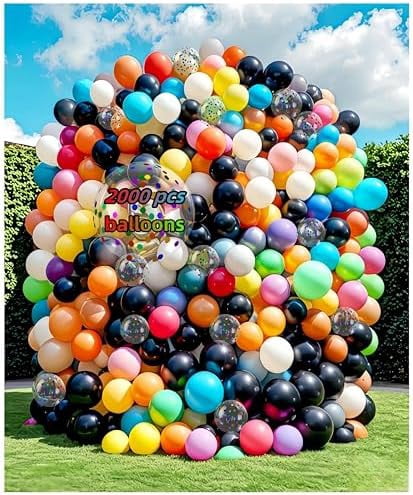 2000 Pcs Balloons Bulk 12 inch Assorted Colors Rainbow Latex Balloon 12 ...