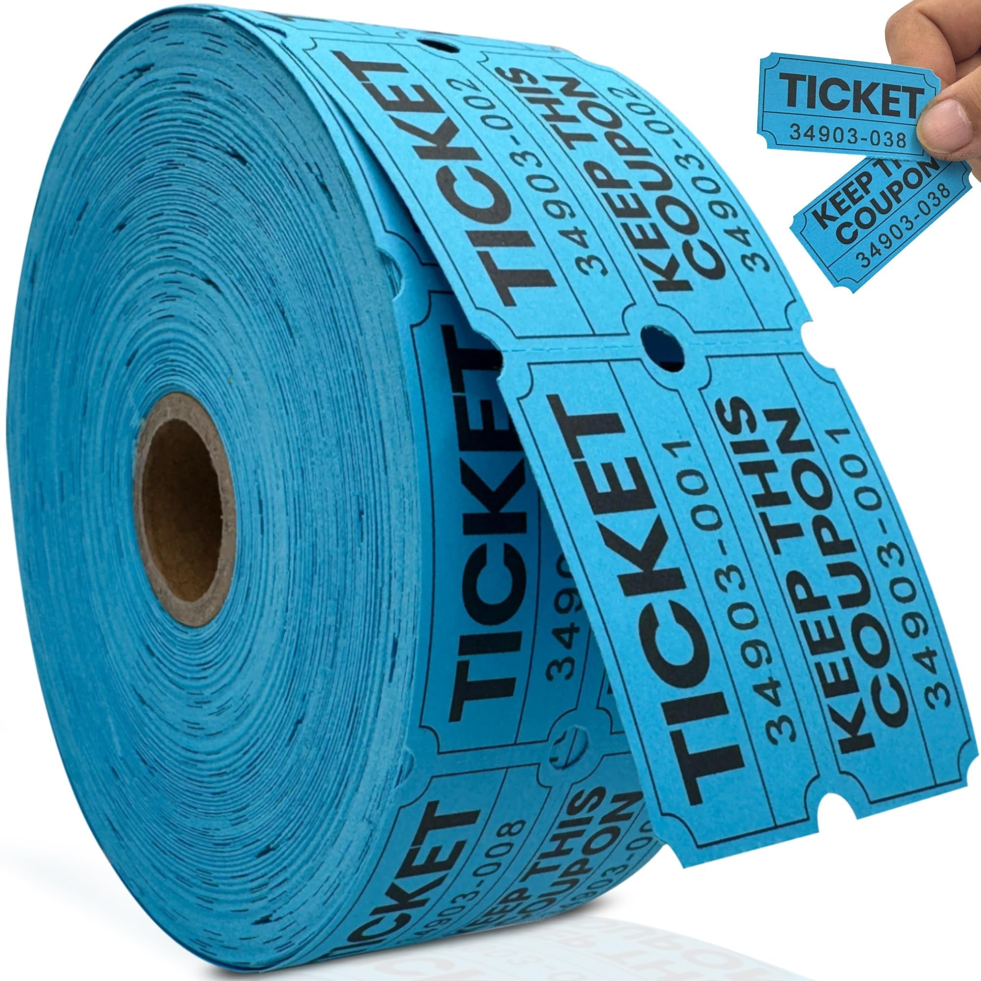 2000 Pcs Double Roll Raffle Tickets, 1000 Pairs with Consecutive ...