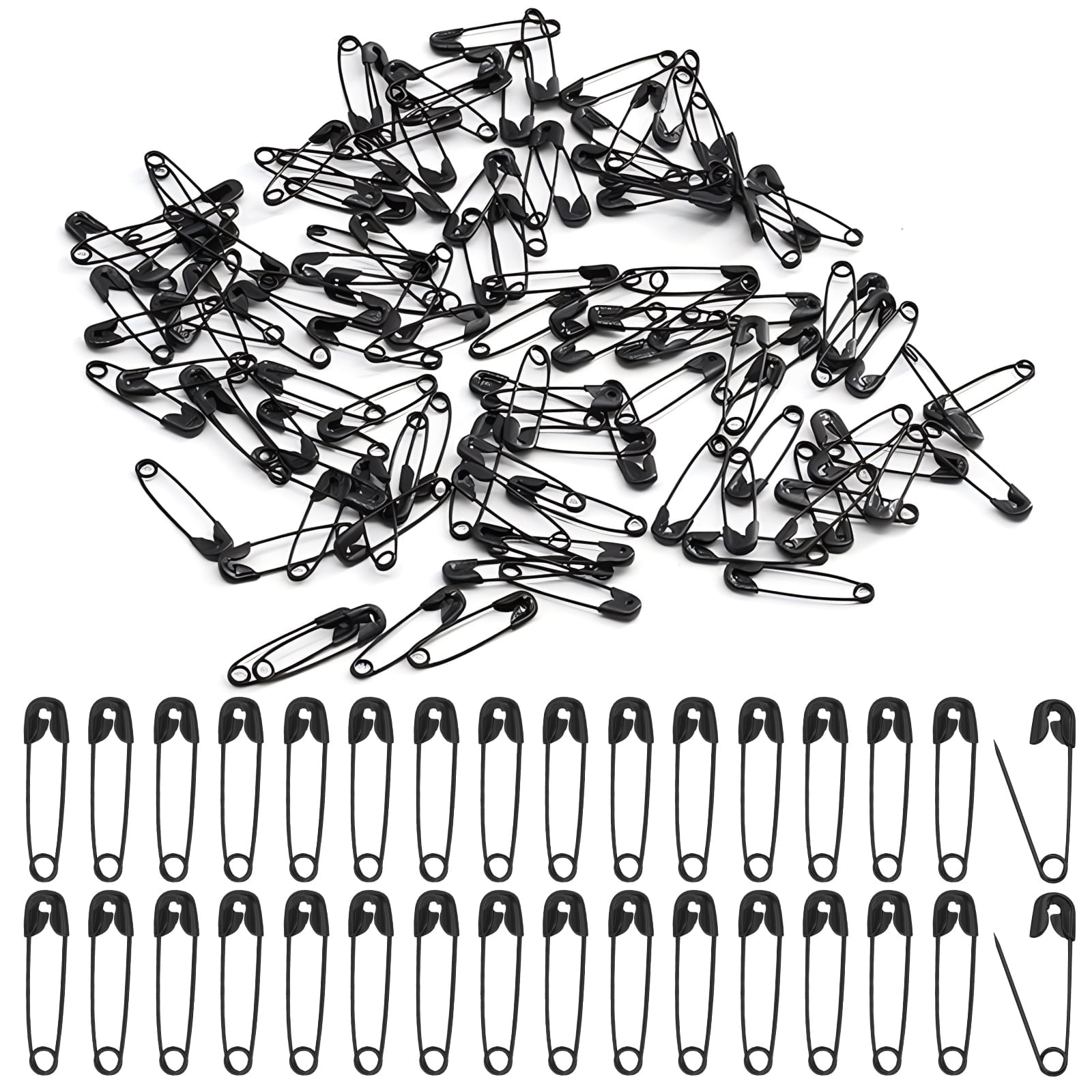 2000 Pcs Mini Safety Pins, 0.75 inch Small Safety Pins for Clothes, Black. - Walmart.com