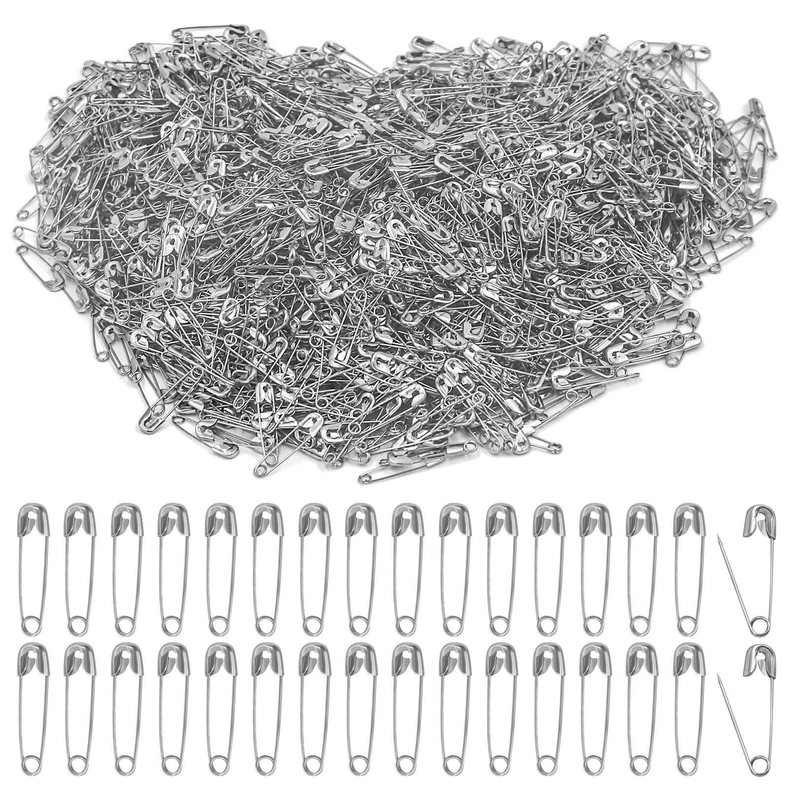 2000 Pcs Mini Safety Pins, 0.75 inch Small Safety Pins for Clothes ...