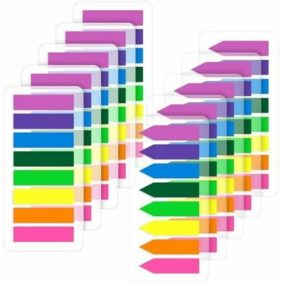 (2000 Pcs) Page Markers Bright Sticky Tabs, Translucent Small Sticky ...