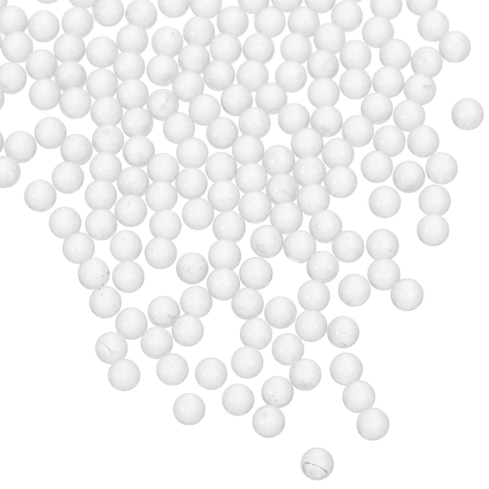 2000 Pcs Solid Glass Vase Sausage Filler Balls Clear Zeolite Marbles ...