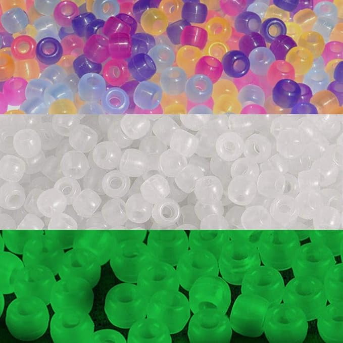 2000 Pcs UV Beads Color Changing Beads UV Reactive Plastic Luminous ...