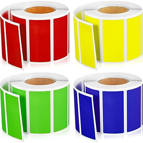 2000 Pieces Rectangular Colored Label 1.57 x 0.75 inch Color Coding ...