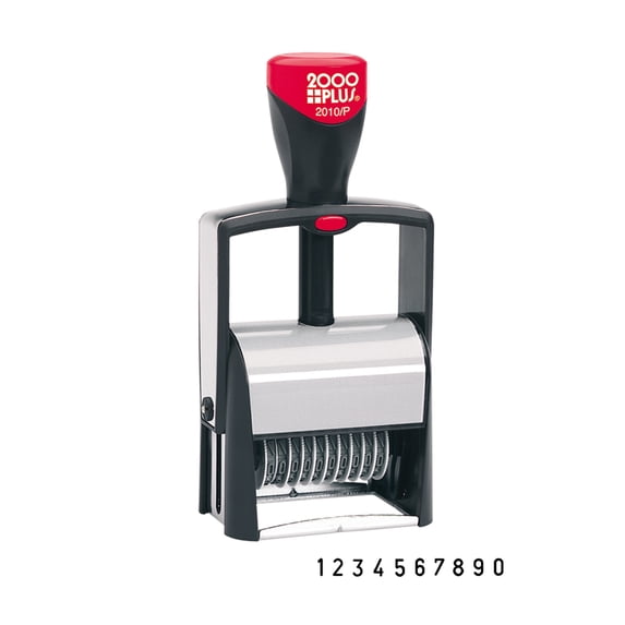 2000 Plus Classic Line 2010 - Stamp - self-inking - black - number - 10 ...