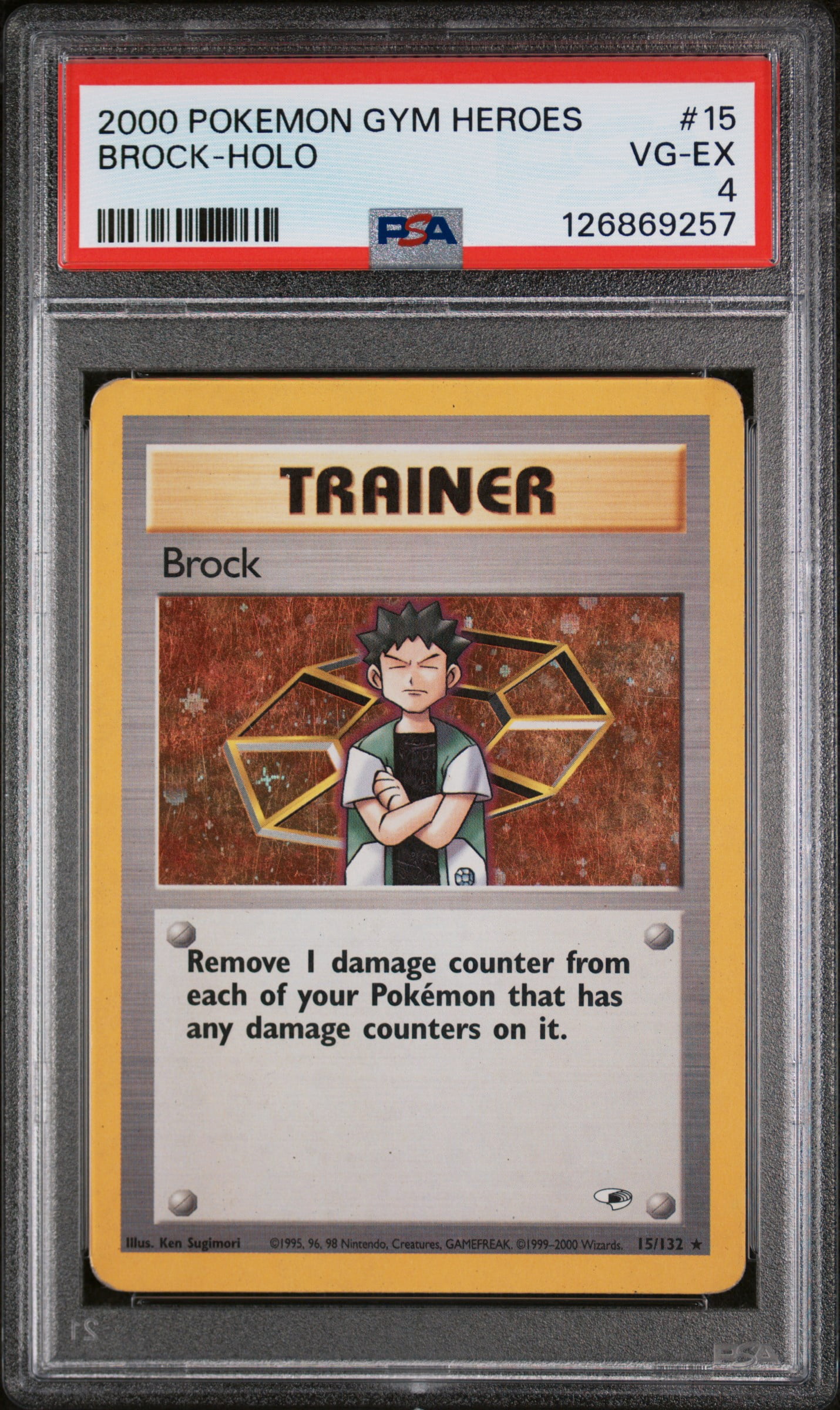 2000 Pokemon Gym Heroes Holo Brock #15 PSA 4 - Walmart.com